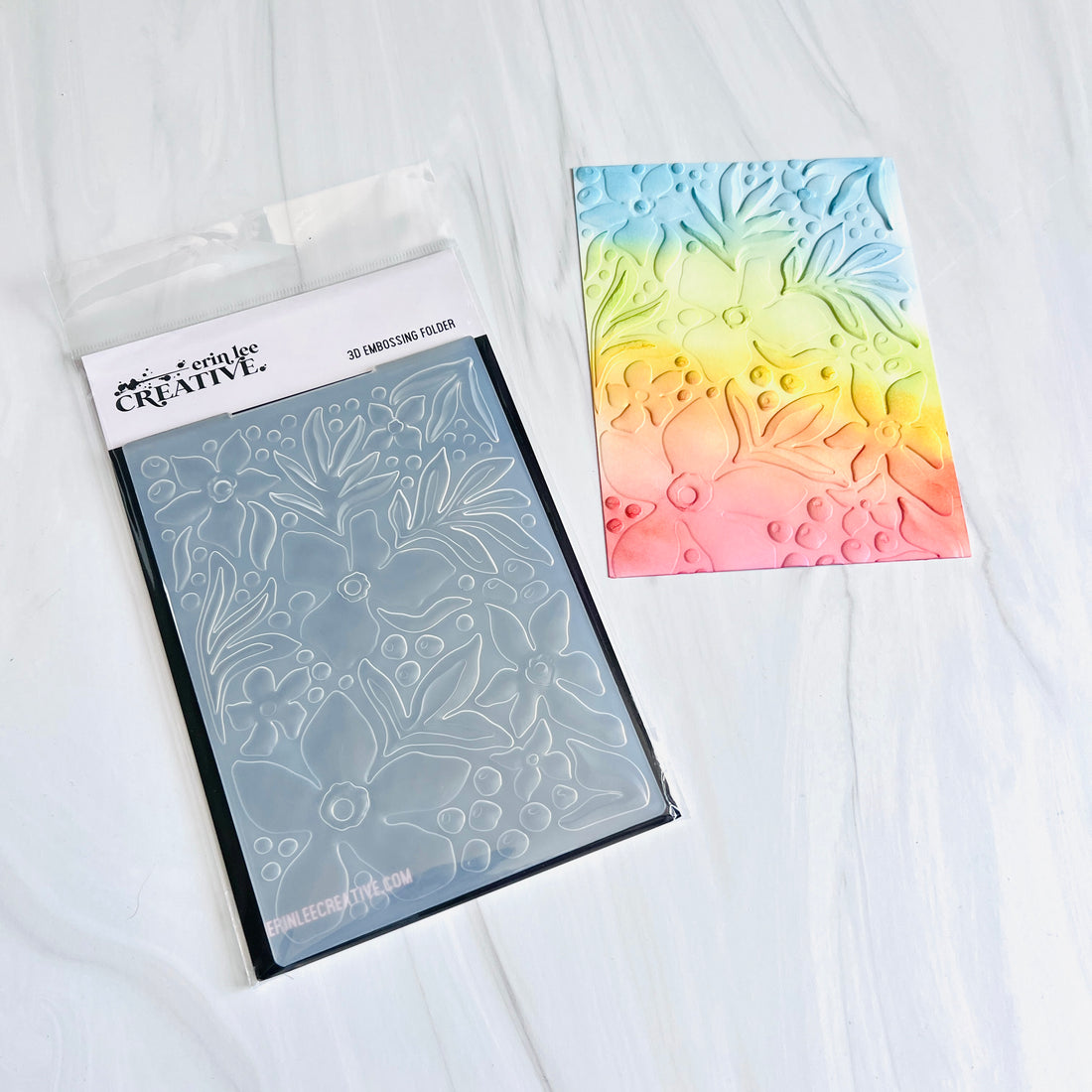 Abstract Floral 3D Embossing Folder – Erin Lee Creative