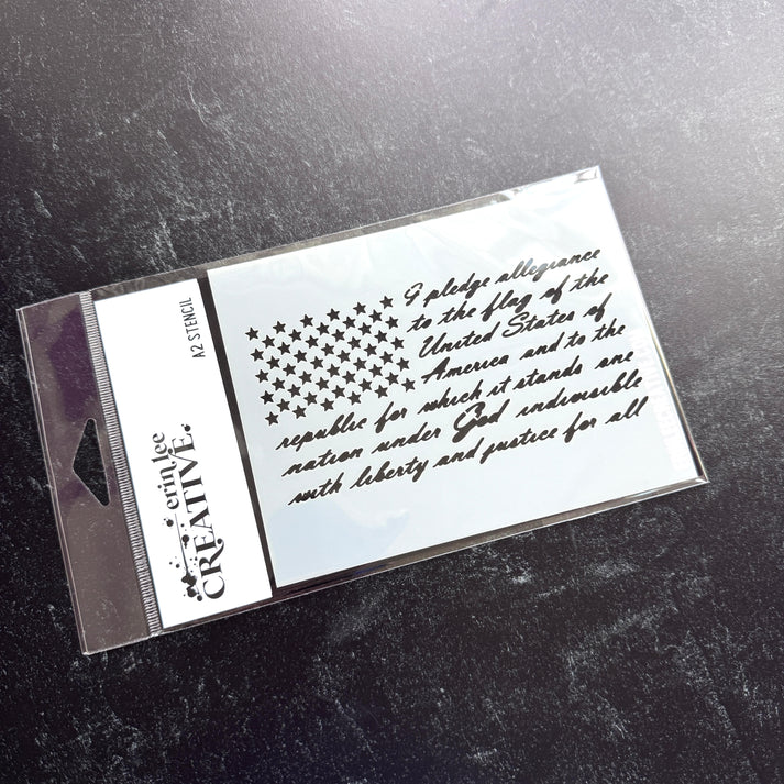 Cursive Flag Stencil – Erin Lee Creative
